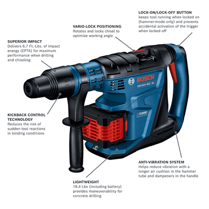 GBH18V-40CK27 Cordless Rotary Hammers